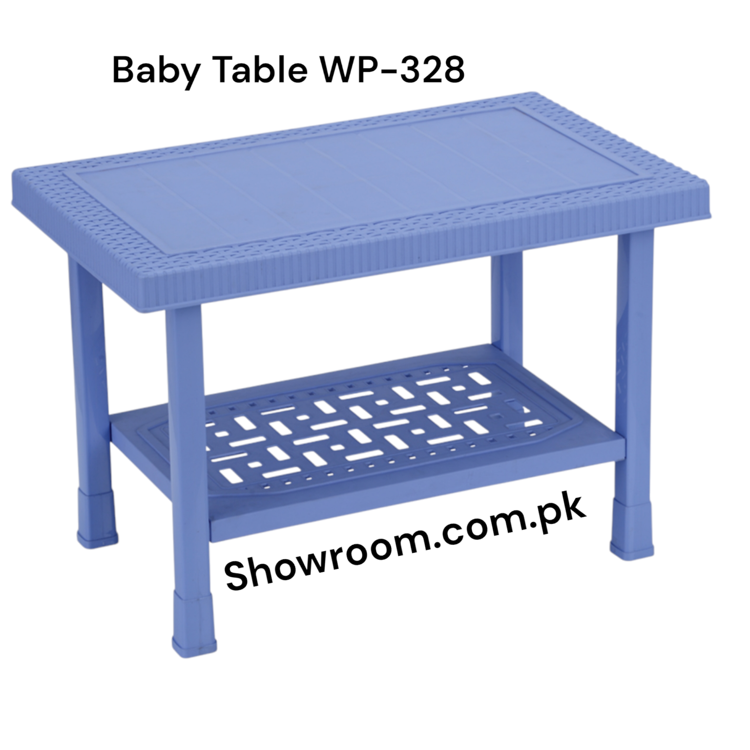 FULL PLASTIC DOUBLE SHELF BABY RATTAN TABLE WP-328, WELLO by BOSS ...